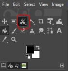 How to use the scissor tool in gimp