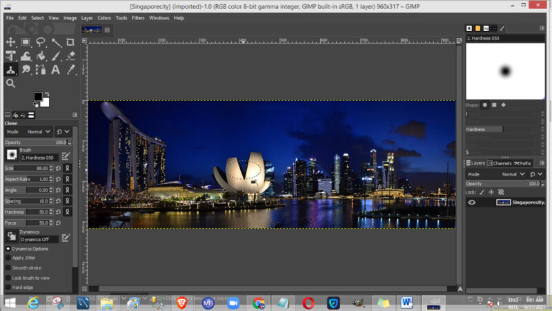 How to use the gimp clone tool