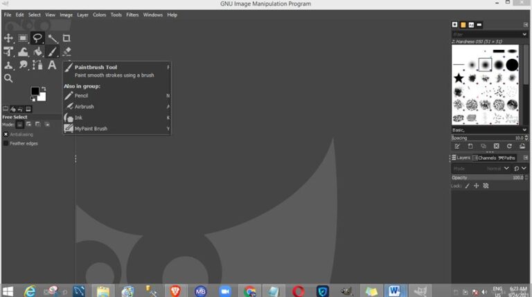 How to change brush size in gimp Step by step guide